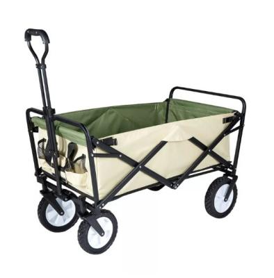 China Qingdao Port Iron Collapsible Folding Camping Outdoor Utility Wagon Cart for Easy Storage for sale