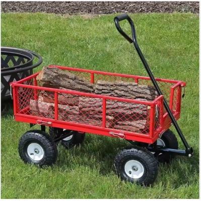 Cina Carro da giardino di ferro per il carico del porto di Qingdao con maglia pesante e 4 ruote in vendita