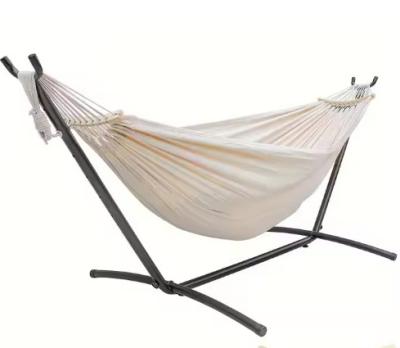 China Iron Tube Frame Cotton Fabric Hammock Swing Chair Up To 150kg Weight Capacity for Your Standards for sale