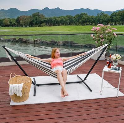 China Black Hammock Swing Chair with Durable Iron Tube Frame and Up To 180kg Weight Capacity for sale