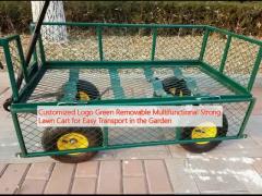 Gepersonaliseerd logo Groen Afneembare Multifunctioneel Sterk Gazon Cart Voor Gemakkelijk Transport In De Tuin