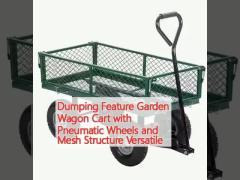 Dumping Garden Wagon Cart Met Pneumatische Wielen En Mesh Structure Veelzijdig