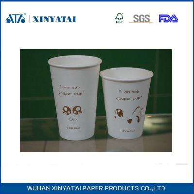 Cina Il PE stampa offset/di Flexo ha ricoperto le tazze di carta a parete semplice per colore di rossi carmini bianchi del tè o del caffè multi in vendita