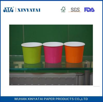 Cina Logo personalizzato monouso di carta Ice Cream Cups per yogurt o latte 16 once Rosso Bianco Multi Color in vendita