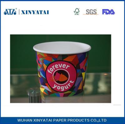 Cina 4 once Stampato Frozen Yogurt tazza di carta, monouso Coppe gelato con PE carta patinata in vendita