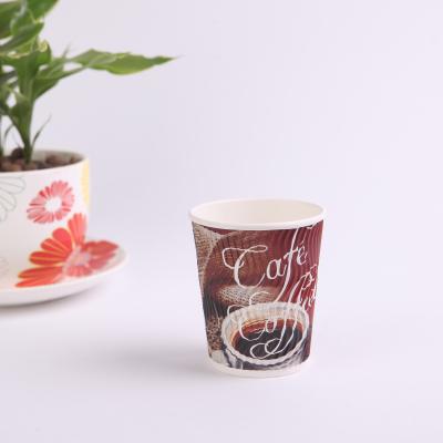 Cina Riciclato carta su misura tazze, tazze di carta piccola ondulazione per caffè da asporto o Soda in vendita