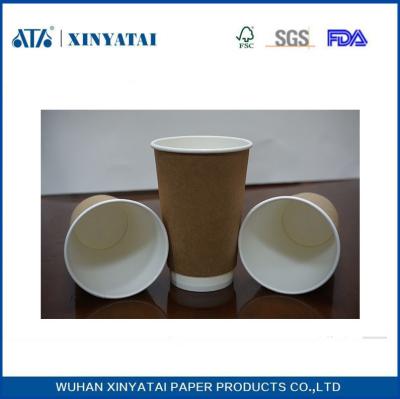 Cina 10oz Brown Kraft Bicchieri di carta per caffè, doppia parete di carta Espresso Coppe in vendita