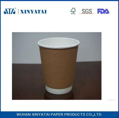Cina 10oz Brown Kraft Bicchieri di carta per caffè, doppia parete di carta Espresso Coppe in vendita