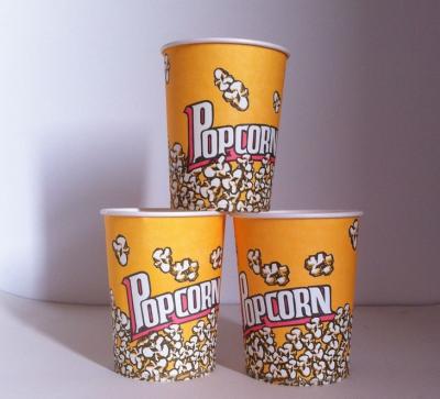 China Custom Printed Paper Popcorn Buckets Greaseproof and Waterproof Popcorn Container for sale