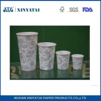 China Biodegradable White Disposable Paper Cups with Customized Logo Printing for sale