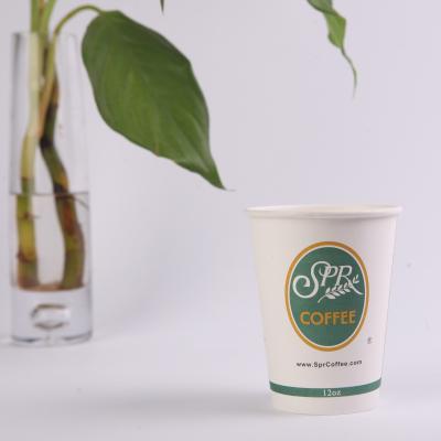 Cina Food Grade 7 oz Inchiostro Flexo stampati sola parete Bicchieri di carta per bere caffè e tè in vendita