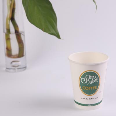 Cina Food Grade 7 oz Inchiostro Flexo stampati sola parete Bicchieri di carta per bere caffè e tè in vendita