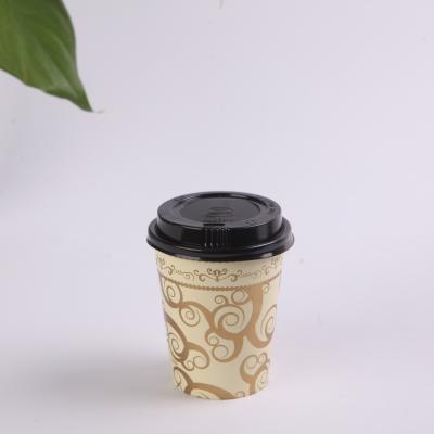 Cina Piccolo 7,5 once Nero Coperchio un'unica parete di carta monouso Coppe, tazze di caffè con coperchi in vendita