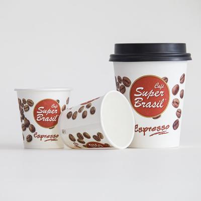 中国 シングルウォールペーパーカップ、再生紙はふたでカップを飲むコーヒーやホットチョコレートを印刷します 販売のため