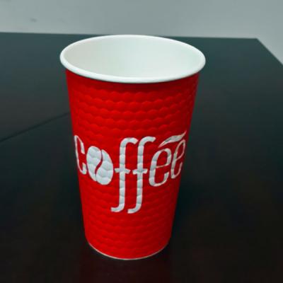 中国 4オンス8オンス12オンスのカラフルなカスタマイズされたフレキソ印刷リップル紙コップ、絶縁紙のコーヒーカップ 販売のため