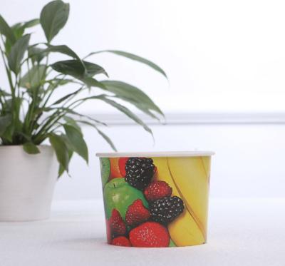 Cina Il gelato di carta variopinto foggia a coppa le tazze di carta all'ingrosso isolate per la bevanda fredda in vendita