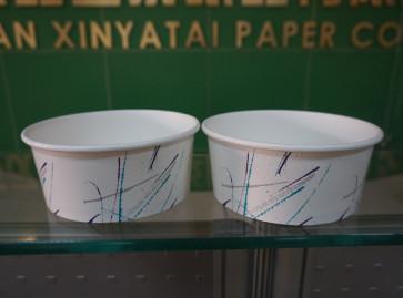 Cina Insalatiera eliminabile su ordinazione delle tazze di carta del gelato della stampa con i coperchi in vendita