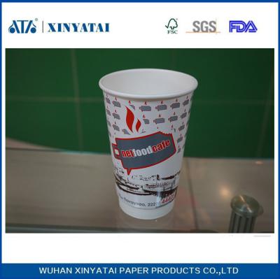 Cina Tazze di caffè a doppia parete doppie delle tazze di carta di stampa su ordinazione 16oz 500ML in vendita