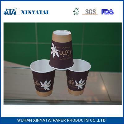 Cina Marca commerciale che stampa le tazze di carta a parete semplice Brown per i distributori automatici in vendita