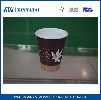 Cina Marca commerciale che stampa le tazze di carta a parete semplice Brown per i distributori automatici in vendita