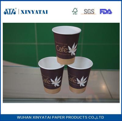 Cina Marca commerciale che stampa le tazze di carta a parete semplice Brown per i distributori automatici in vendita
