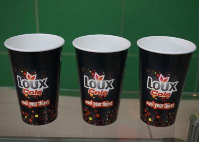 Cina Tazza di carta a parete semplice amichevole nera 16oz di Eco per la cola Cochi/del succo in vendita