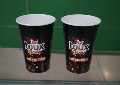 Cina Tazza di carta a parete semplice amichevole nera 16oz di Eco per la cola Cochi/del succo in vendita