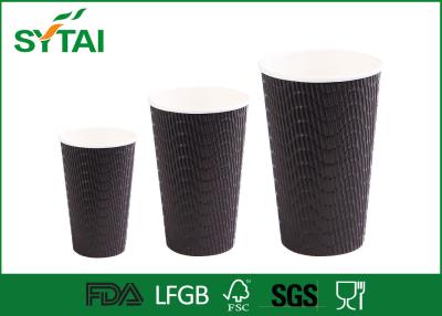 Cina Logo di carta promozionale di abitudine delle tazze di caffè del tè caldo della parete dell'ondulazione in vendita