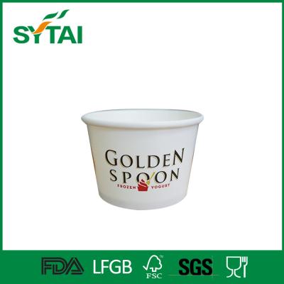 Cina tazze di carta eliminabili delle tazze/yogurt del gelato della carta di 12oz 16oz in vendita