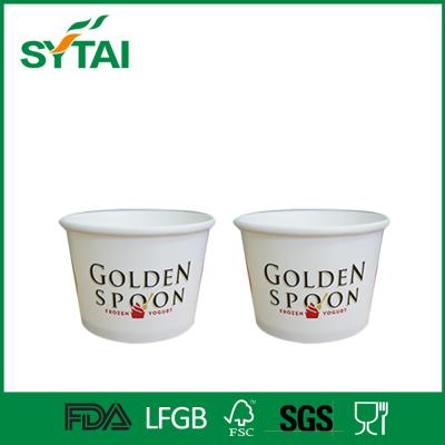 Cina tazze di carta eliminabili delle tazze/yogurt del gelato della carta di 12oz 16oz in vendita