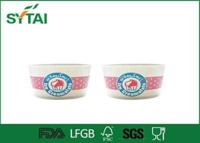 China O gelado de papel biodegradável coloca copos frios impressos costume da bebida à venda