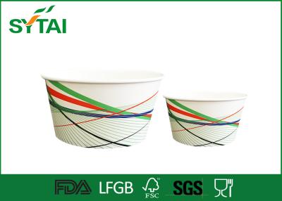 Cina Insalatiera eliminabile su ordinazione delle tazze di carta del gelato della stampa con i coperchi in vendita
