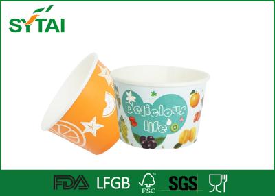 Cina Tazze di carta su misura del gelato del commestibile, ciotola di carta eliminabile 16oz 520ml in vendita