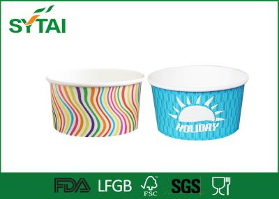 Cina 4 once Stampato Frozen Yogurt tazza di carta, monouso Coppe gelato con PE carta patinata in vendita