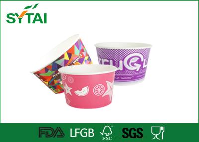 China o logotipo 12oz imprimiu os copos de papel de gelado do iogurte com tampas, FDA à venda