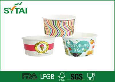 Cina Il gelato della carta dell'inchiostro del commestibile di 4 Oz foggia a coppa la stampa di Flexo amichevole in vendita