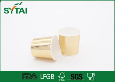 Cina Piccolo oro 4 biodegradabili rivestiti del singolo PE doppio delle tazze di carta di Oz in vendita