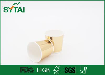 Cina Piccolo oro 4 biodegradabili rivestiti del singolo PE doppio delle tazze di carta di Oz in vendita