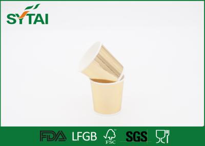 Cina Piccolo oro 4 biodegradabili rivestiti del singolo PE doppio delle tazze di carta di Oz in vendita