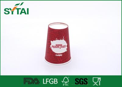 Cina 8 Oz portano via le tazze rosse su misura eliminabili riciclabili per le bevande calde in vendita