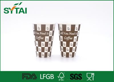 Cina 7,25 tazze di carta a parete semplice stampate plaid di Oz Brown per la bevanda o il caffè in vendita