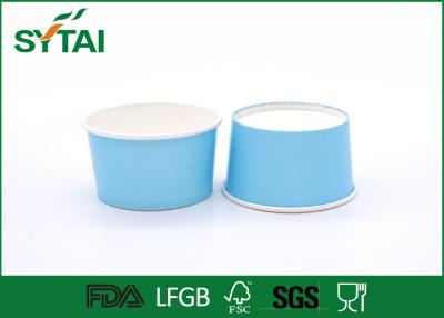 Cina Tazze di carta riciclate logo blu del gelato, ciotole eliminabili del gelato di Customizea in vendita