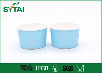 Cina Tazze di carta riciclate logo blu del gelato, ciotole eliminabili del gelato di Customizea in vendita