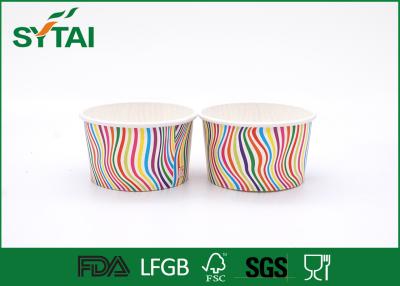Cina Tazze del gelato della carta del modello della banda, tazze eliminabili del gelato su misura in vendita