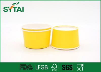 Cina Il gelato di carta giallo su misura semplice lancia logo eliminabile stampato in vendita