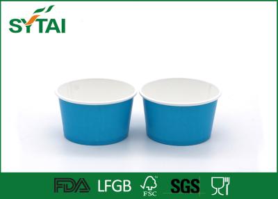 Cina Le tazze biodegradabili del gelato della carta blu, PE hanno ricoperto i materiali in vendita