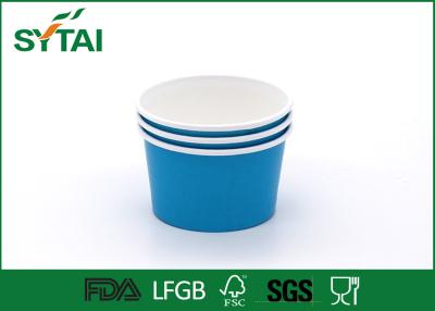 Cina Le tazze biodegradabili del gelato della carta blu, PE hanno ricoperto i materiali in vendita