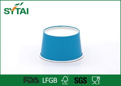 Cina Le tazze biodegradabili del gelato della carta blu, PE hanno ricoperto i materiali in vendita