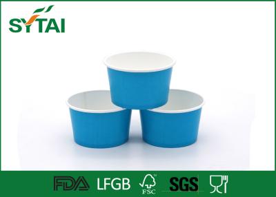 Cina Le tazze biodegradabili del gelato della carta blu, PE hanno ricoperto i materiali in vendita