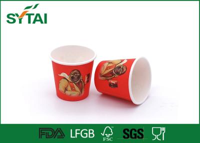 Cina Tazza di carta rossa stampata OZ di immagini di carattere 2,5 con la carta del commestibile in vendita